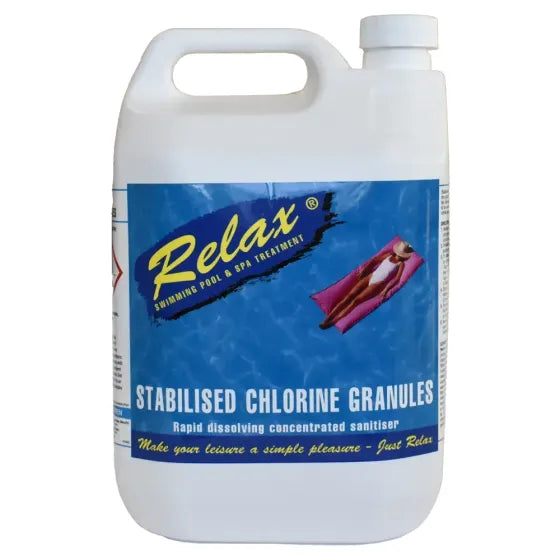 Relax Chlorine Granules 5kg | H2oFun.co.uk | Fast Next Day Delivery