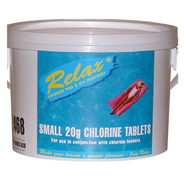 Relax Small 20g Chlorine Tablets | 2kg £19.95 | Pools Chemicals ...
